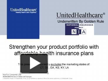 UnitedHealthcare presentation | free to download