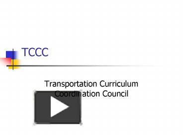 TCCC presentation | free to view