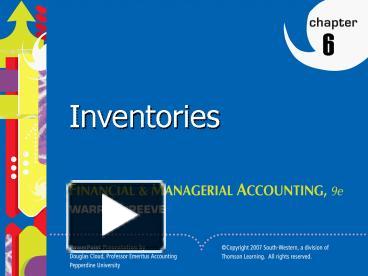 Inventories presentation | free to view