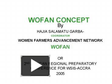 PPT – WOFAN CONCEPT PowerPoint presentation | free to view - id: b9b5-NTM5Z