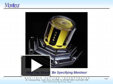 Moniteur Devices Valve Position Transmitters and Limit Switches ...