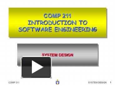 PPT – SYSTEM DESIGN PowerPoint presentation | free to view - id: b9ebe ...