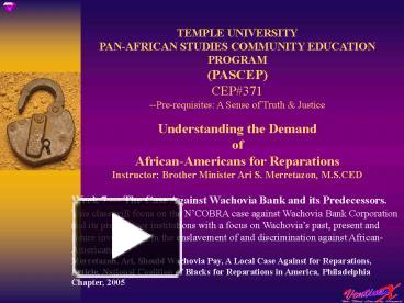 TEMPLE UNIVERSITY presentation | free to view