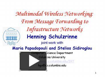 PPT – Henning Schulzrinne PowerPoint presentation | free to download ...