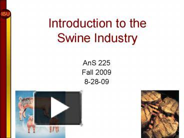 PPT – Introduction to the Swine Industry PowerPoint presentation | free ...