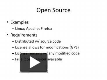 PPT – Open Source PowerPoint presentation | free to download - id: ba64 ...