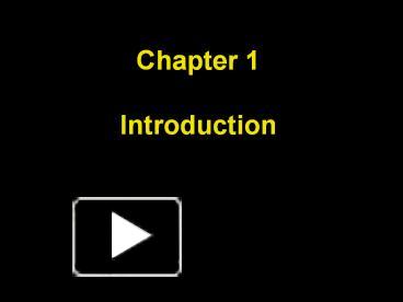 PPT – Chapter 1 Introduction PowerPoint presentation | free to view ...