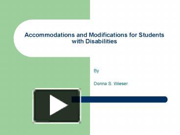 Accommodations and Modifications for Students with Disabilities ...
