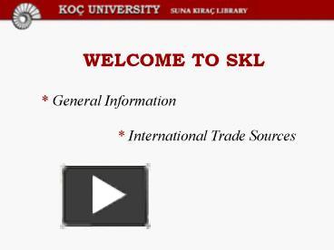 WELCOME TO SKL presentation | free to view