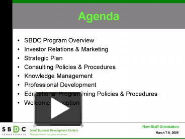 SBDC Program Overview presentation | free to view