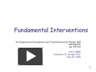 PPT – Fundamental Interventions PowerPoint presentation | free to view ...