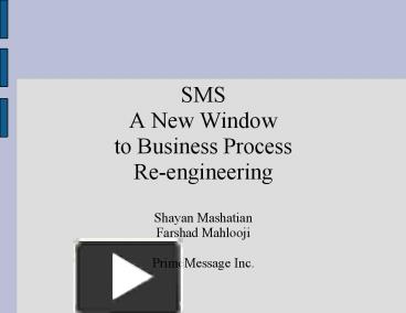 PPT – SMS PowerPoint presentation | free to view - id: bb79-Y2FlN