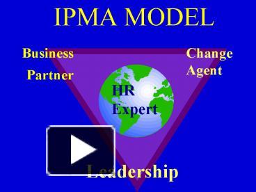 IPMA MODEL presentation | free to view