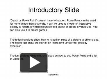 Introductory Slide presentation | free to view