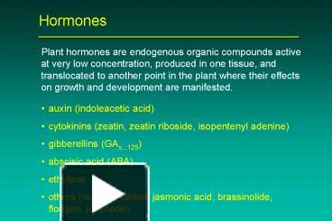 PPT – Hormones PowerPoint presentation | free to view - id: bc228-ZDc1Z