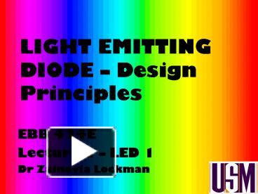 PPT – LIGHT EMITTING DIODE PowerPoint presentation | free to view - id ...