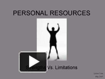 PERSONAL RESOURCES presentation | free to view