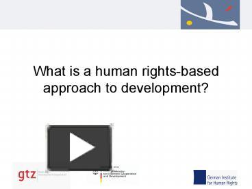 What is a human rightsbased approach to development presentation | free ...