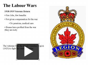 PPT – The Labour Wars PowerPoint presentation | free to view - id ...