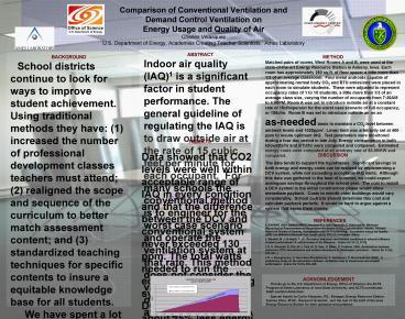 Comparison of Conventional Ventilation and Demand Control Ventilation ...