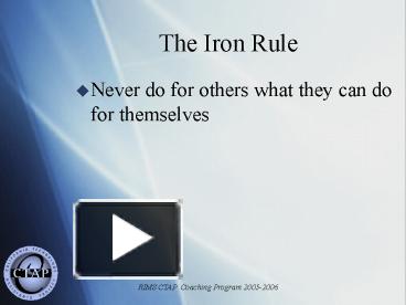 PPT – The Iron Rule PowerPoint presentation | free to view - id: bdf6f ...
