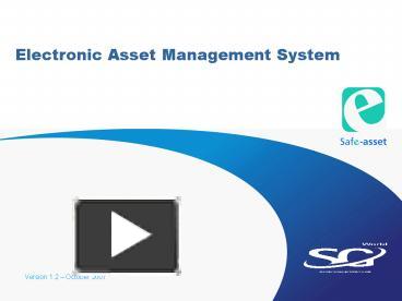Electronic Asset Management System presentation | free to view