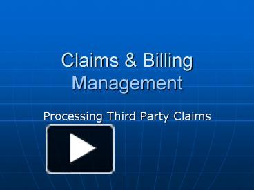 Claims presentation | free to view