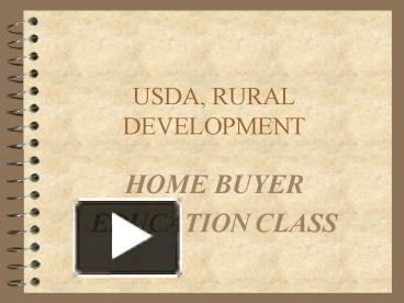 PPT – USDA, RURAL DEVELOPMENT PowerPoint presentation | free to view ...