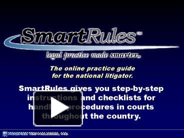 SmartRules Demo presentation | free to view
