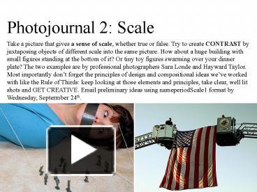 PPT – Photojournal 2: Scale PowerPoint presentation | free to view - id ...