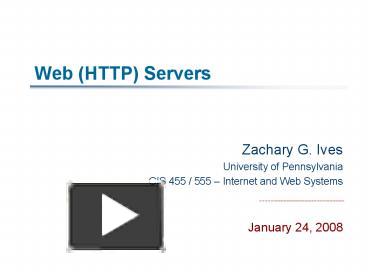 PPT – Web HTTP Servers PowerPoint presentation | free to download - id ...