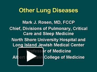 PPT – Other Lung Diseases PowerPoint presentation | free to view - id ...
