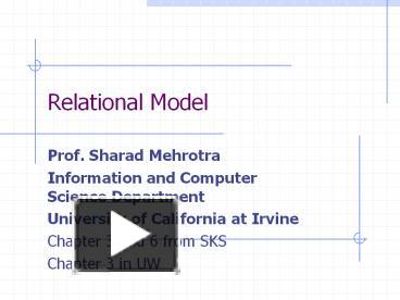Relational Model presentation | free to download