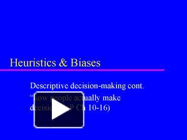 PPT – Heuristics PowerPoint presentation | free to view - id: bf455-MTkyY