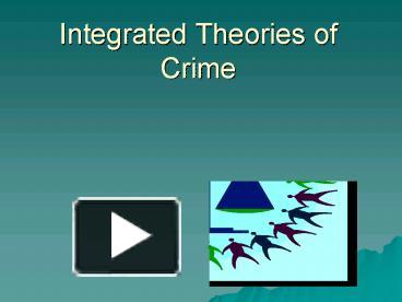 Integrated Theories of Crime presentation | free to view
