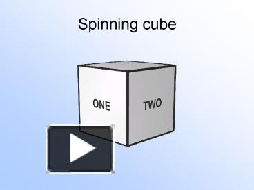 Spinning cube presentation | free to view