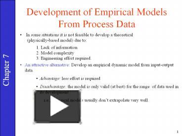 Development of Empirical Models From Process Data presentation | free ...