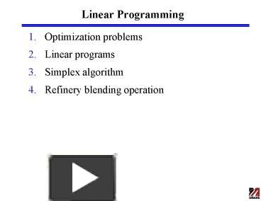 Linear Programming presentation | free to view