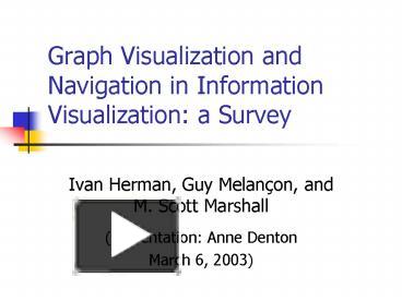 Graph Visualization and Navigation in Information Visualization: a ...
