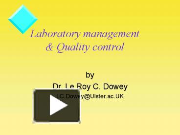 Laboratory management presentation | free to view