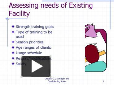 PPT – Assessing needs of Existing Facility PowerPoint presentation ...