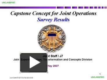 Capstone Concept for Joint Operations Survey Results presentation ...