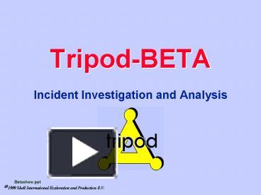 TripodBETA presentation | free to view