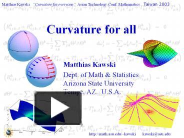 Curvature for all presentation | free to download
