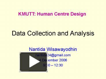 PPT – Data Collection and Analysis PowerPoint presentation | free to ...