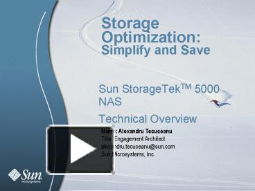 PPT – Storage Optimization: Simplify and Save PowerPoint presentation ...