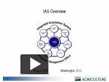 IAS Overview presentation | free to view