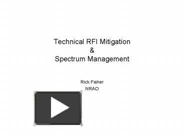 PPT – Technical RFI Mitigation PowerPoint presentation | free to view ...