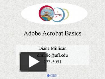 PPT – Adobe Acrobat Basics PowerPoint presentation | free to view - id ...