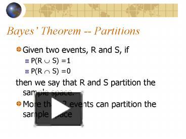 PPT – Bayes Theorem Partitions PowerPoint presentation | free to view ...